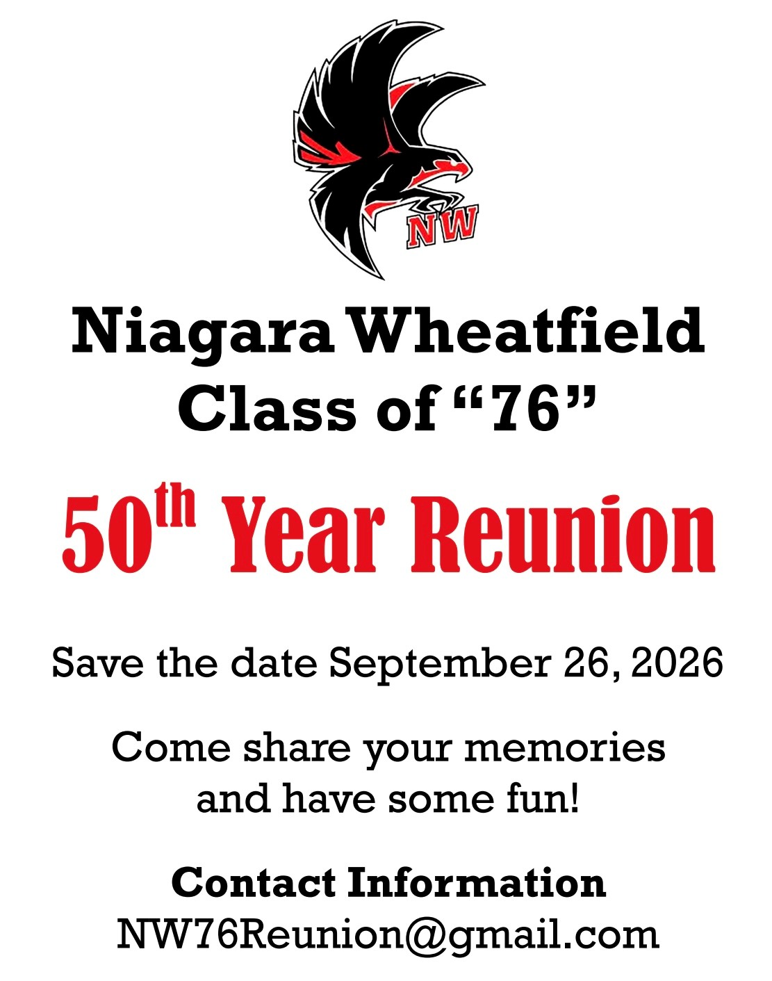 Niagara Wheatfield Class of ’76 — 50th Reunion Celebration | SUNY ...